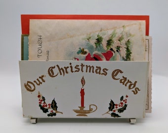 Vintage Metal Christmas Card Holder - Etsy