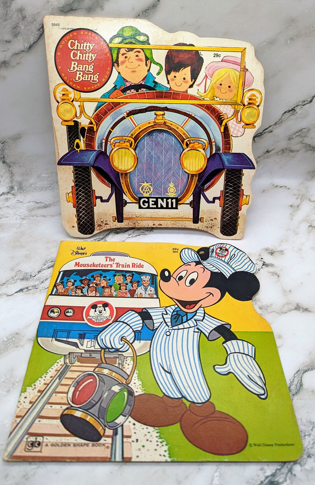 Vintage Golden Shape Book the Mouseketeers' Train Ride or Chitty Chitty Bang Bang - Etsy