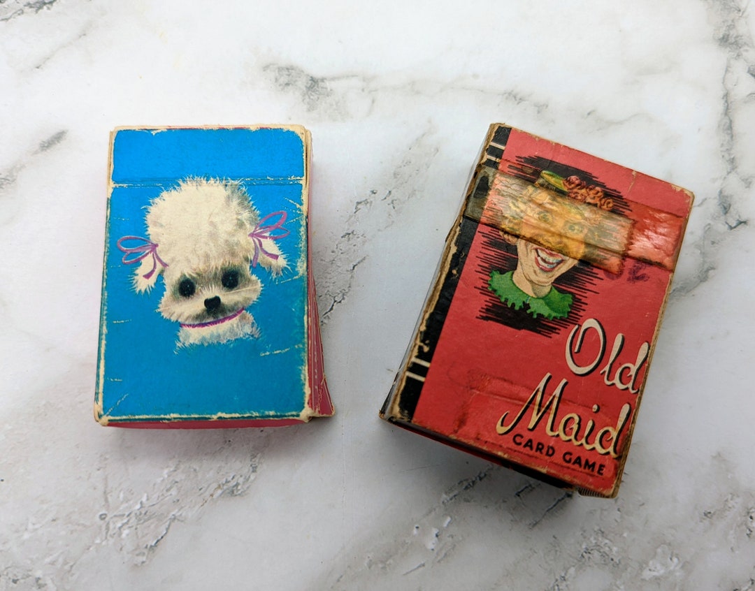 Vintage Miniature Old Maid or Poodle Playing Cards - Etsy