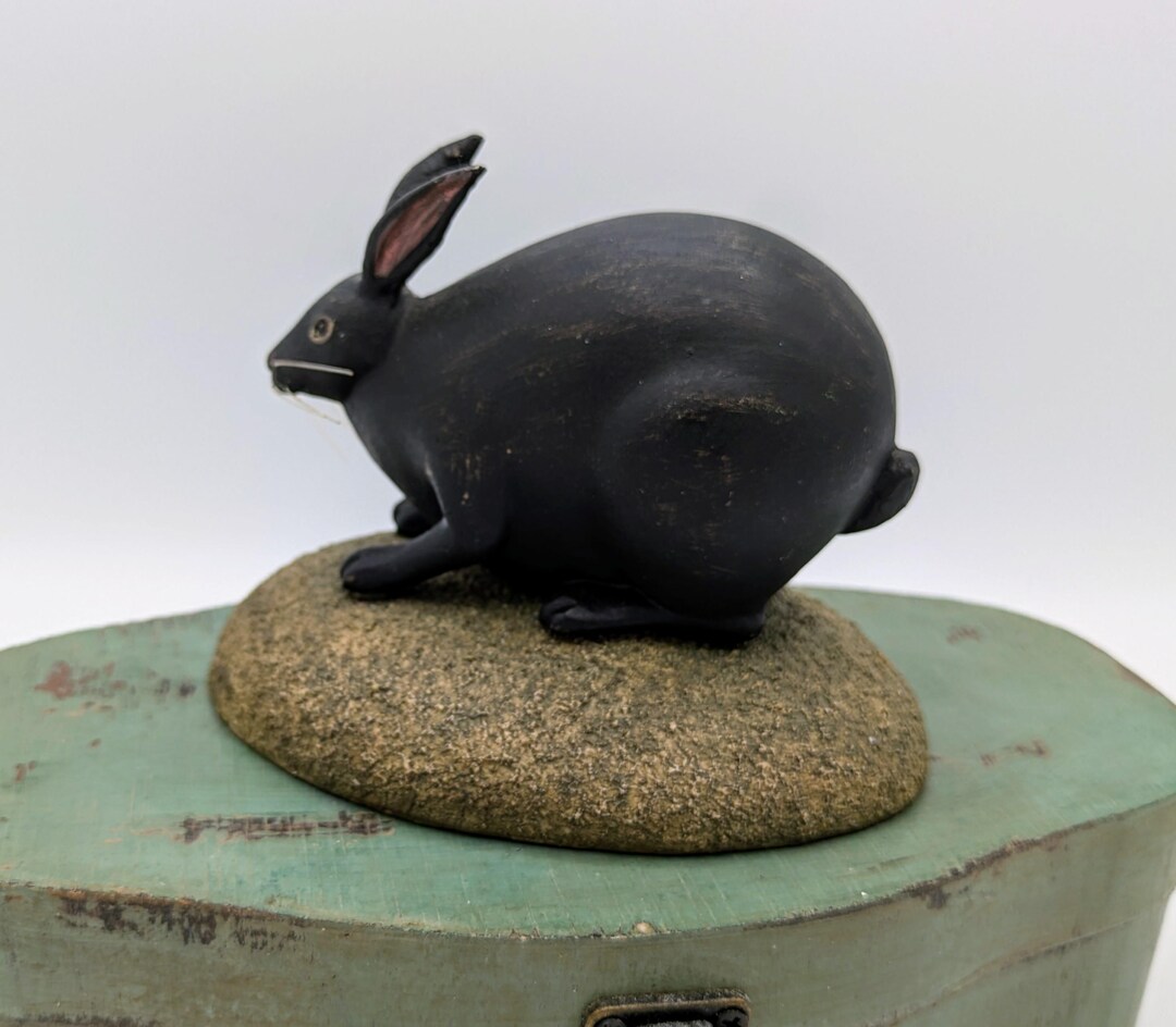 Warren Kimble Black Rabbit Figure 2004 - Etsy