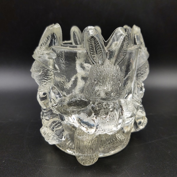 Glass Bunny Candle Holder - Etsy