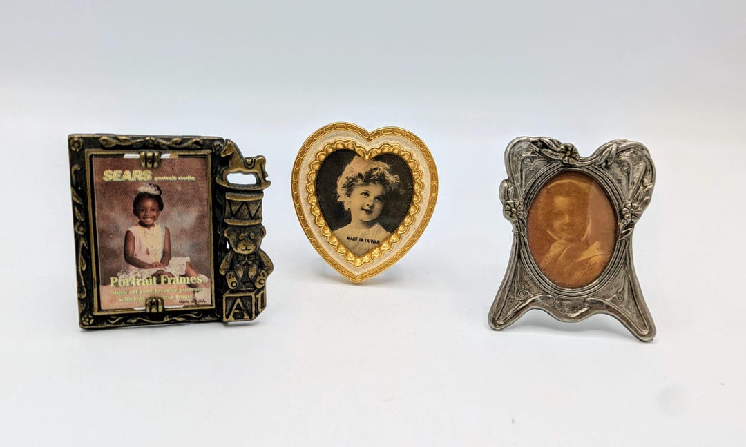 Vintage Set/3 Miniature Metal Photo Frames - Etsy