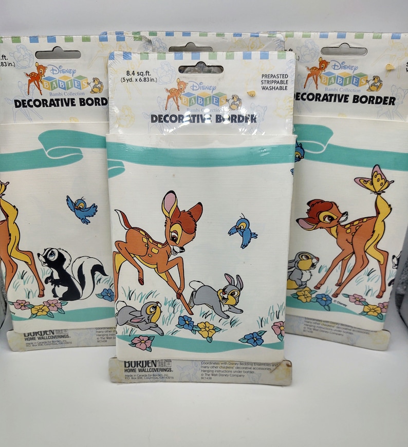 Vintage Disney Babies Bambi Decorative Wall Border 5 Yd - Etsy