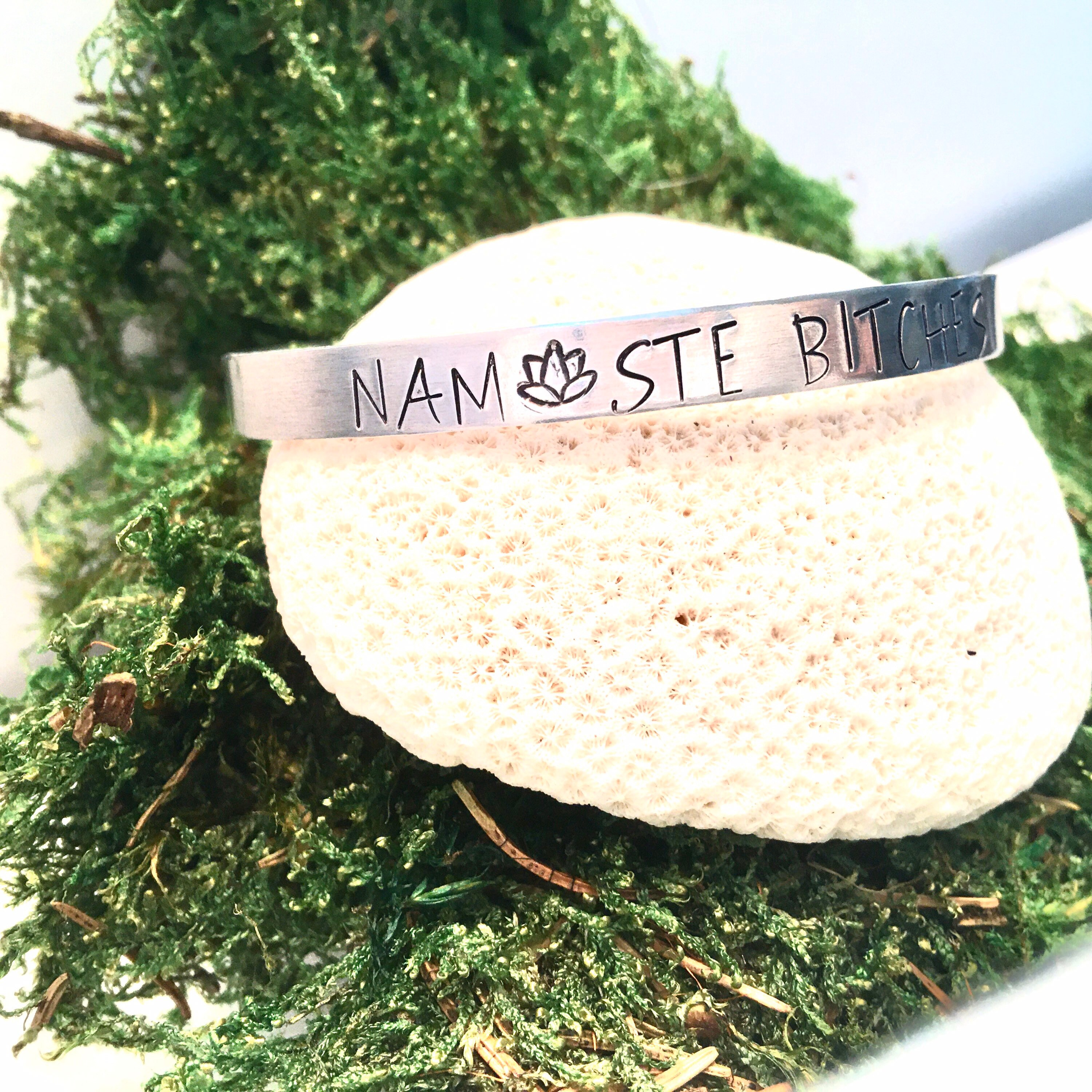 Namaste Bitches Cuff Stocking Stuffer 21st Birthday Gift - Etsy Australia