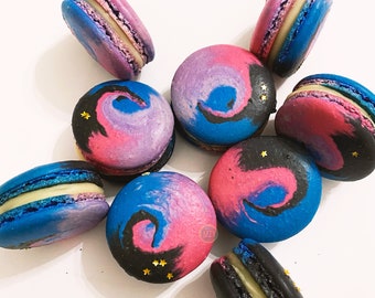 Galaxy Space Macarons 6/12/24 Choose Your Flavor French | Etsy