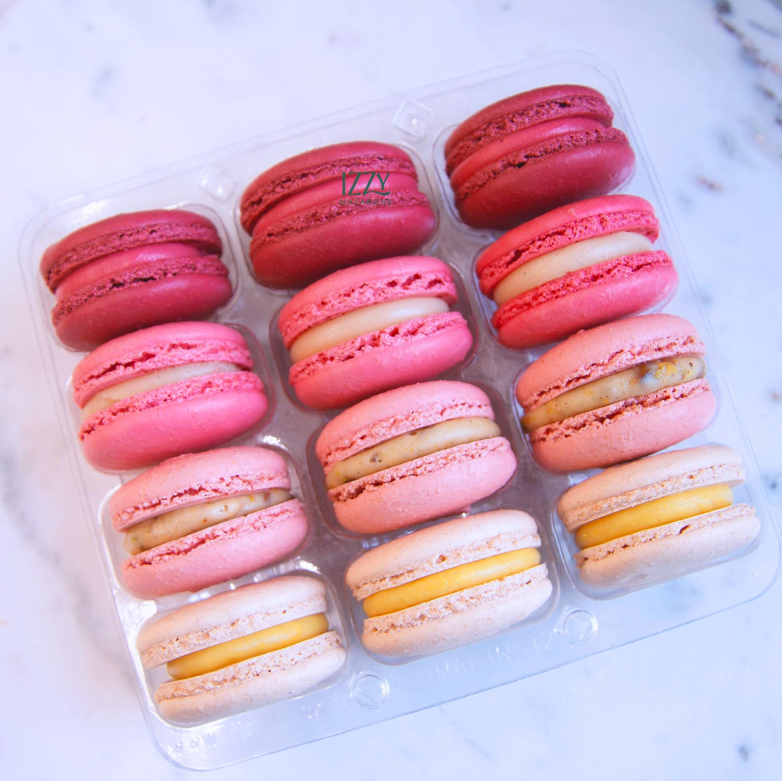 Pink French Macarons Ombre - White to Pink Fading Macarons Pack - Baby ...