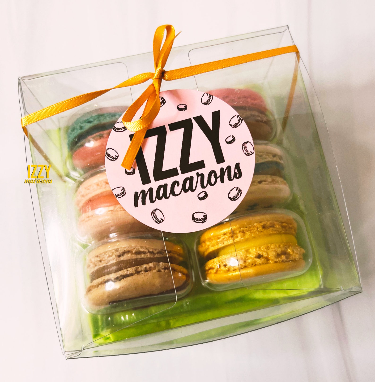 6 French Macaron Box Choose Your Flavor in Notes Macaroons - Etsy