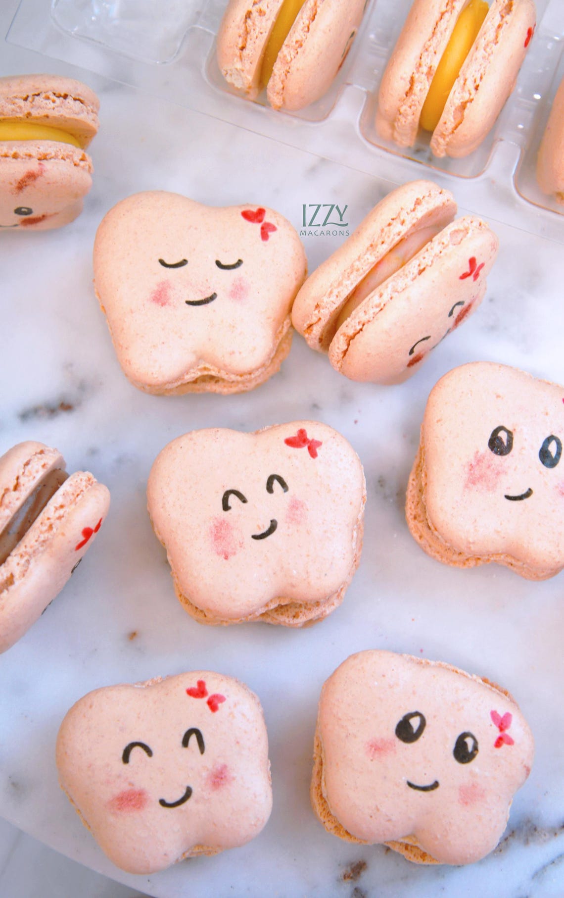 Tooth Macarons 15 or 30 - Choose Your Flavors - Edible Macaroons ...