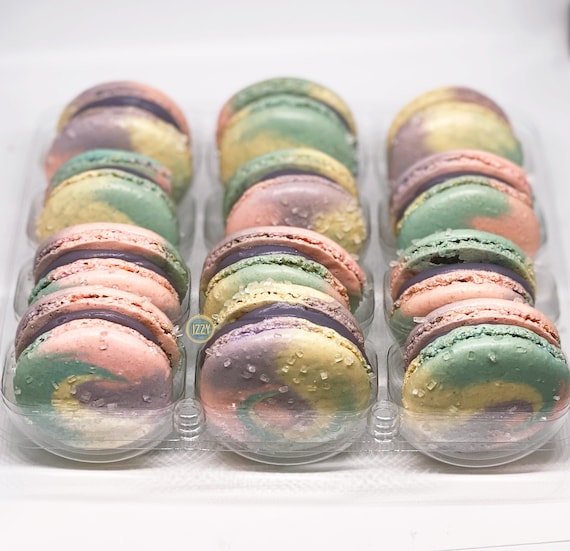 Pastel Macarons Color Palette And Delicious Macarons And Pink Flowers