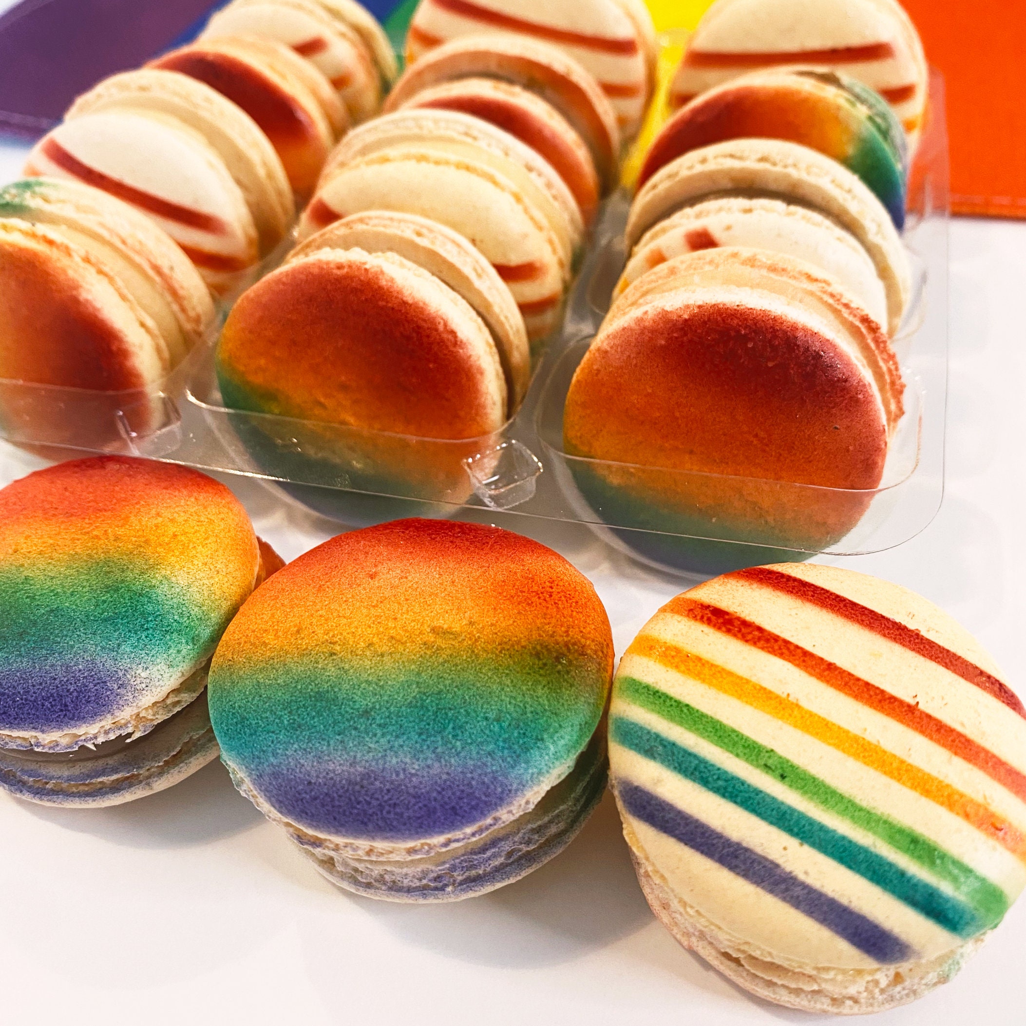 Pride Rainbow Macarons 6/12/24 Choose your Flavors LGBTQ | Etsy
