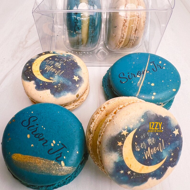 Blue Sky Macarons - Customized Party Macarons Favor Clear Box With 2 ...