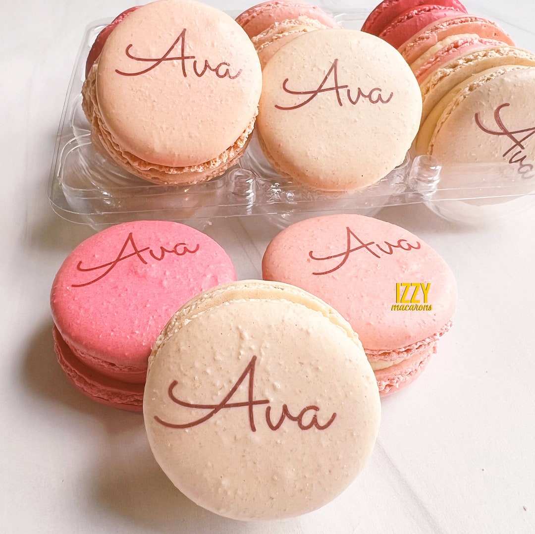 Macarons With Name Monogram Logo - French Macarons - Personalize ...