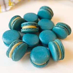Coquito + Royal Blue Christmas French Macarons - Snow Flake With ...
