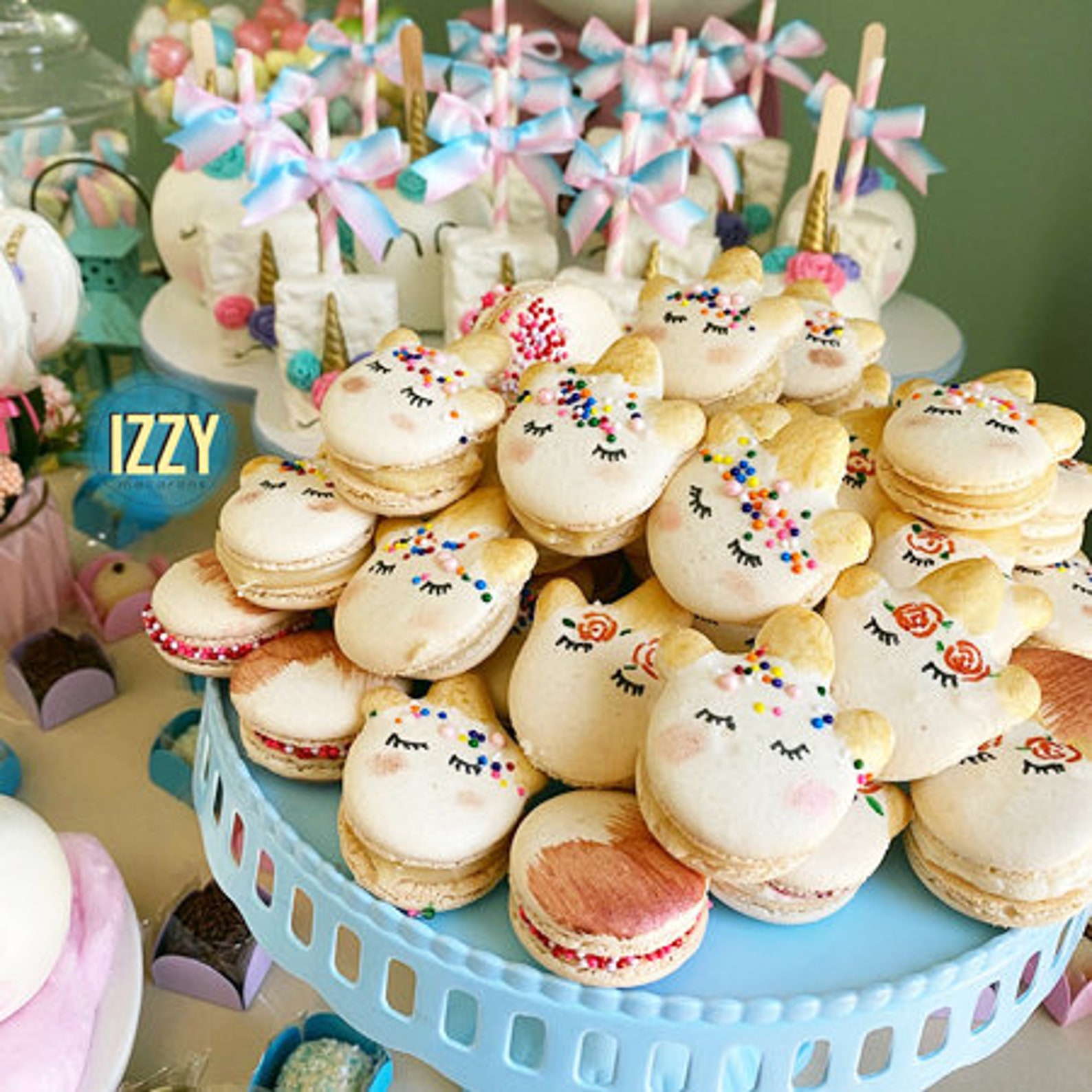 Unicorn French Macarons Baby Shower/kids Party Macaroons | Etsy