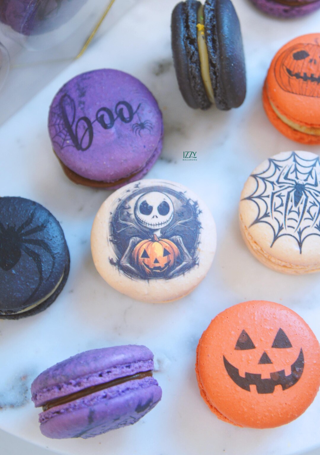 Halloween Macarons - Assorted Designs - 6/12/24 - Mummy, Pumpkin ...