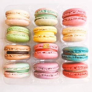 12 Macaron Box - Assorted Flavors - Gifts - French Macaroons - ICE PACK ...