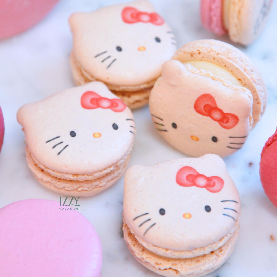 Cat Macarons - Choose Your Flavors - Edible Macaroons - French Cookies ...