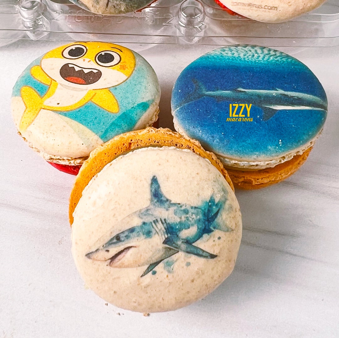 Shark Macarons - French Macarons Summer - Kids Ocean Party - Choose ...