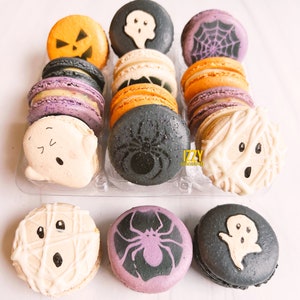 Assorted Designs - Halloween Macarons - 12/6/24 - Mummy, Blood ...