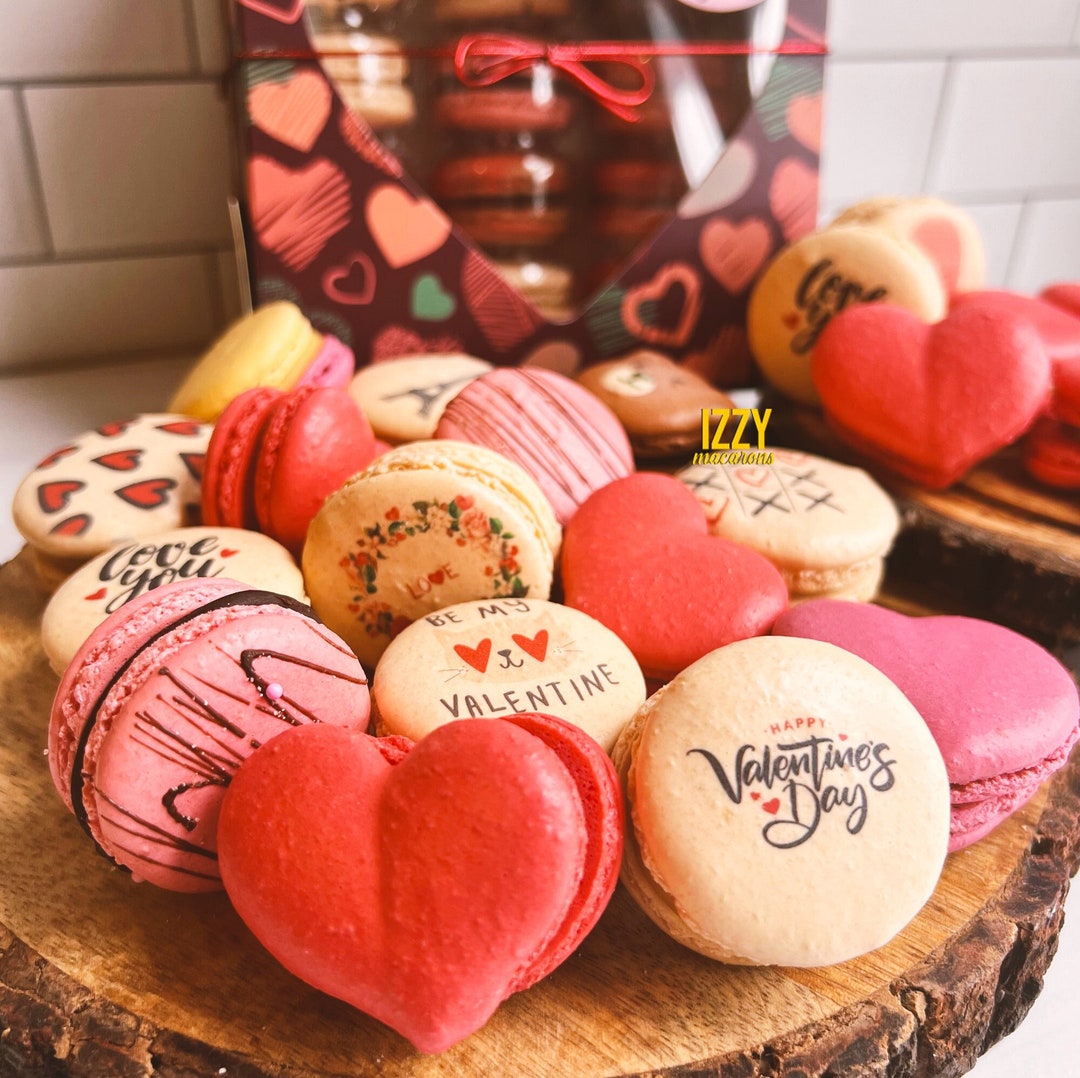 Izzy Valentine's Macarons Choose Designs - Valentine's Day Set French ...