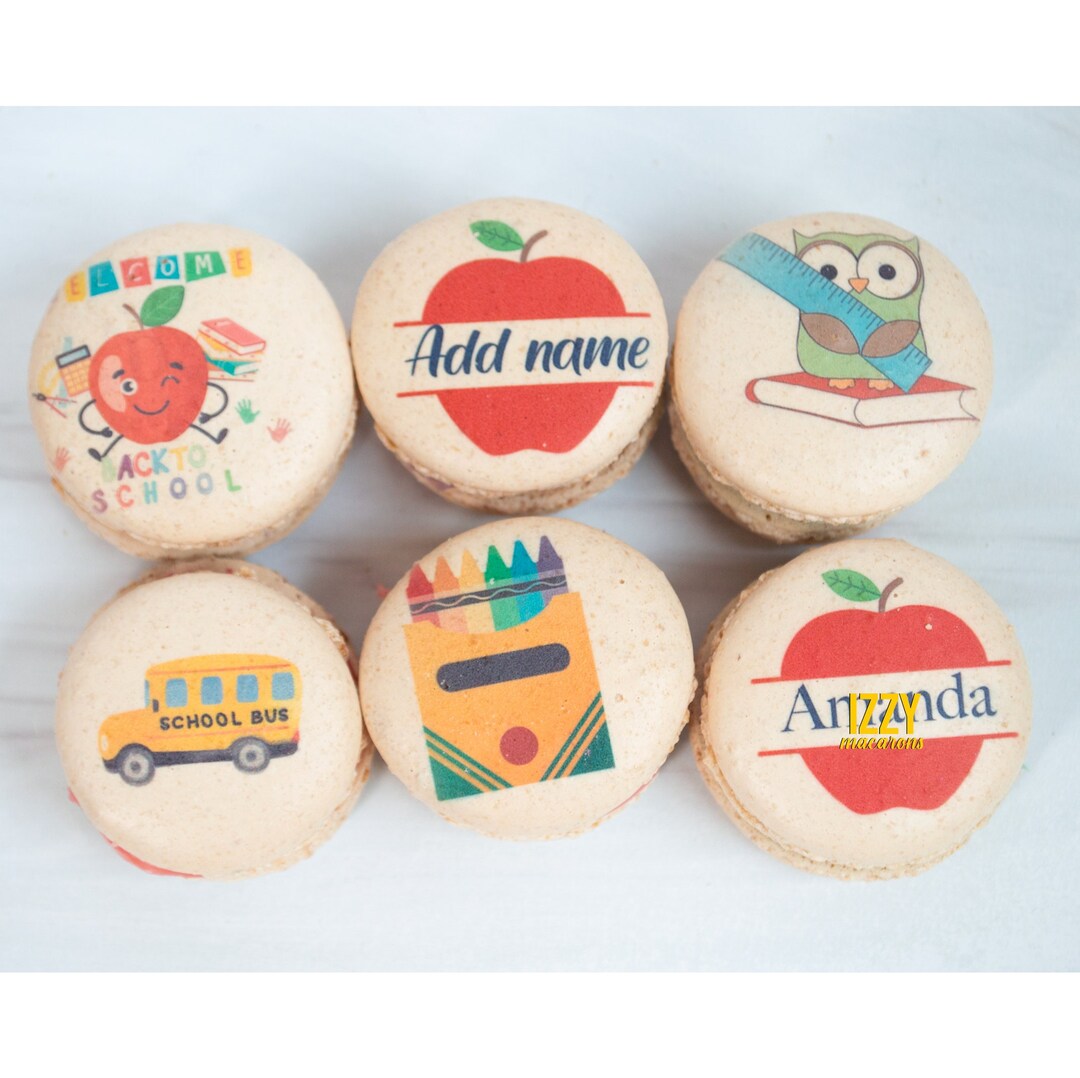 Back to School French Macarons School Bus - Choose Your Flavors ...
