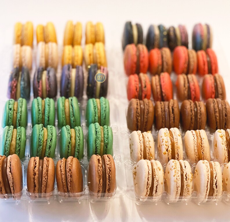 12 French Macaron Box Assorted/choose Your Flavor in Notes - Etsy
