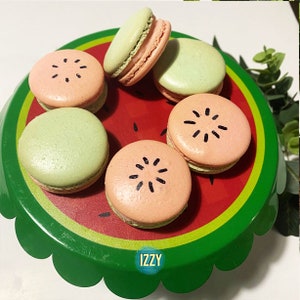 Summer Box Macarons - 12 French Macarons - Pineapple and Watermelon ...