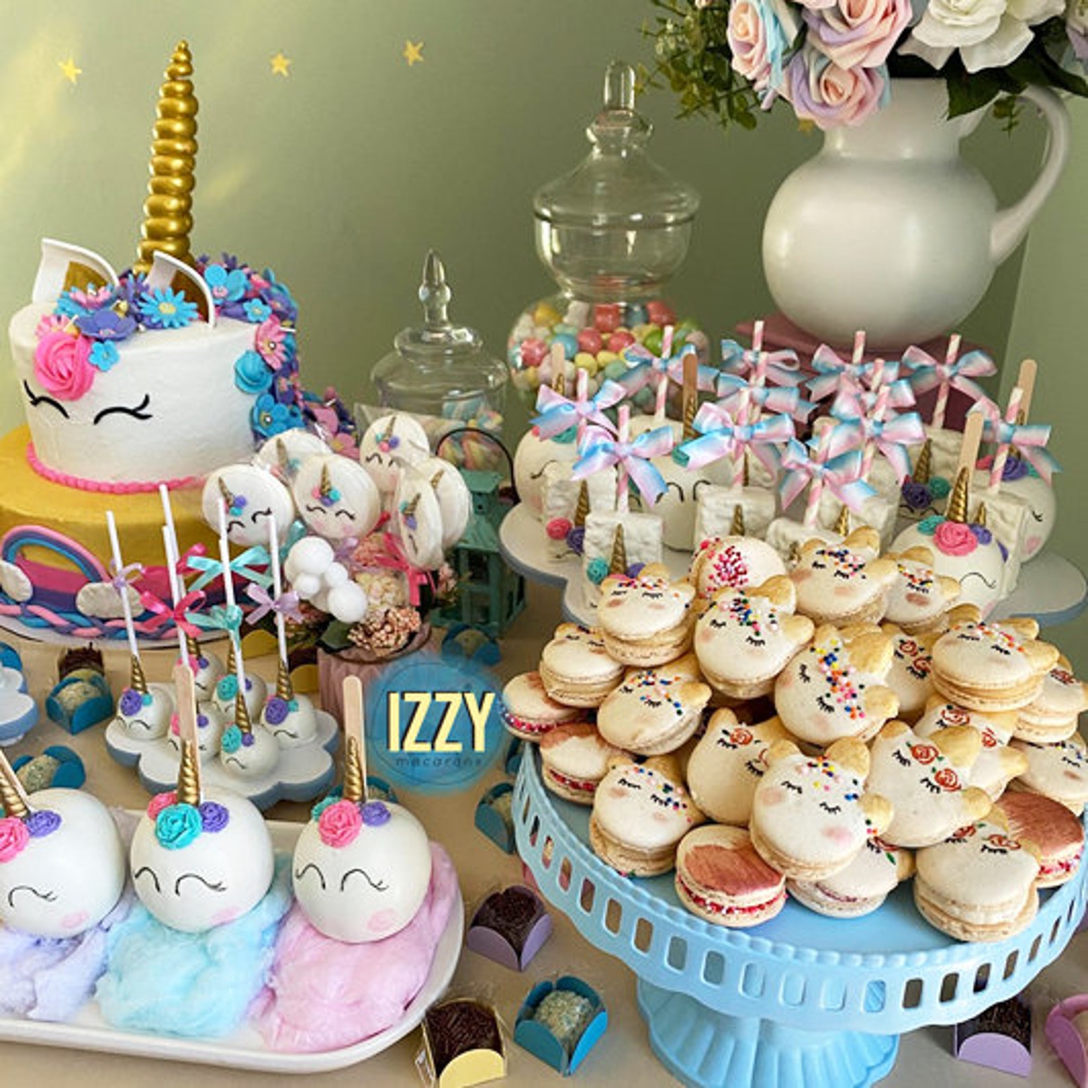 Unicorn French Macarons Baby Shower/kids Party Macaroons | Etsy