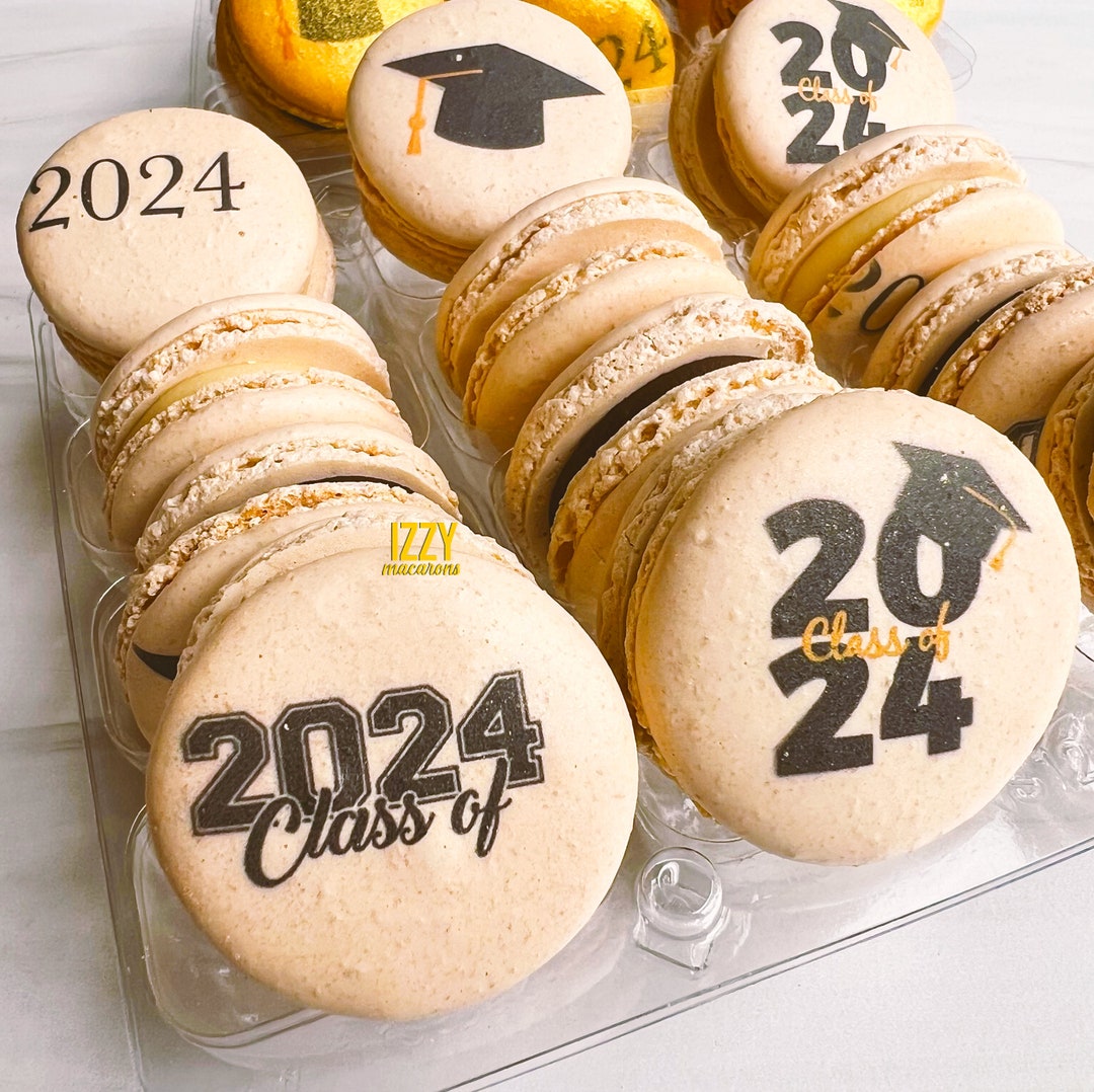 Graduation Box French Macarons Gift - Choose Your Flavors - Edible ...