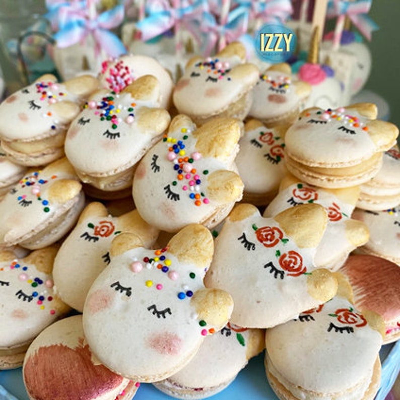 Unicorn French Macarons Baby Shower/kids Party Macaroons | Etsy