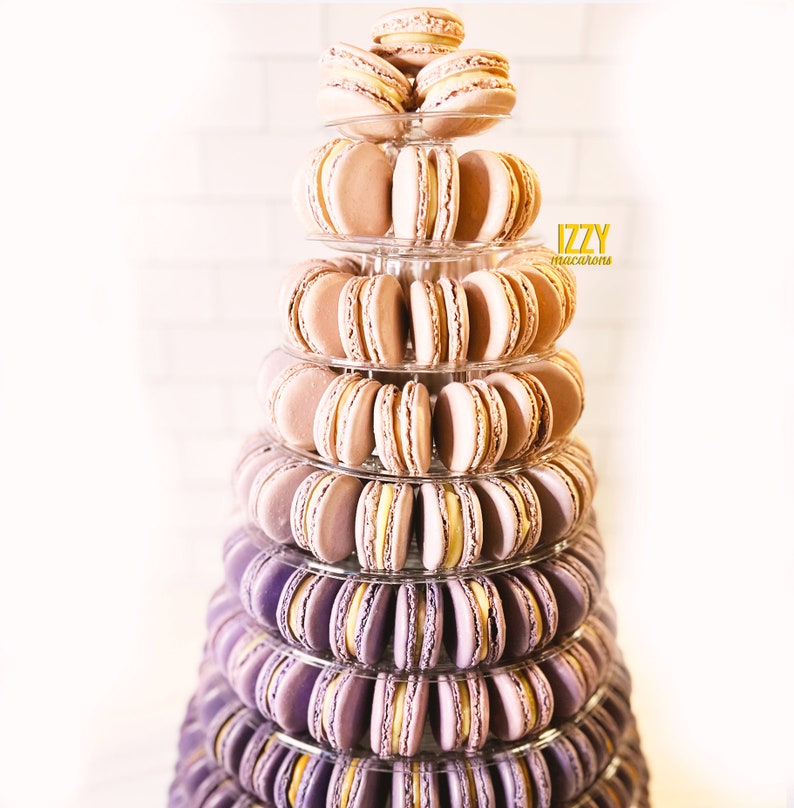 Purple Ombré Macaron Tower - 200 Macarons - Add String Lights - Tower ...