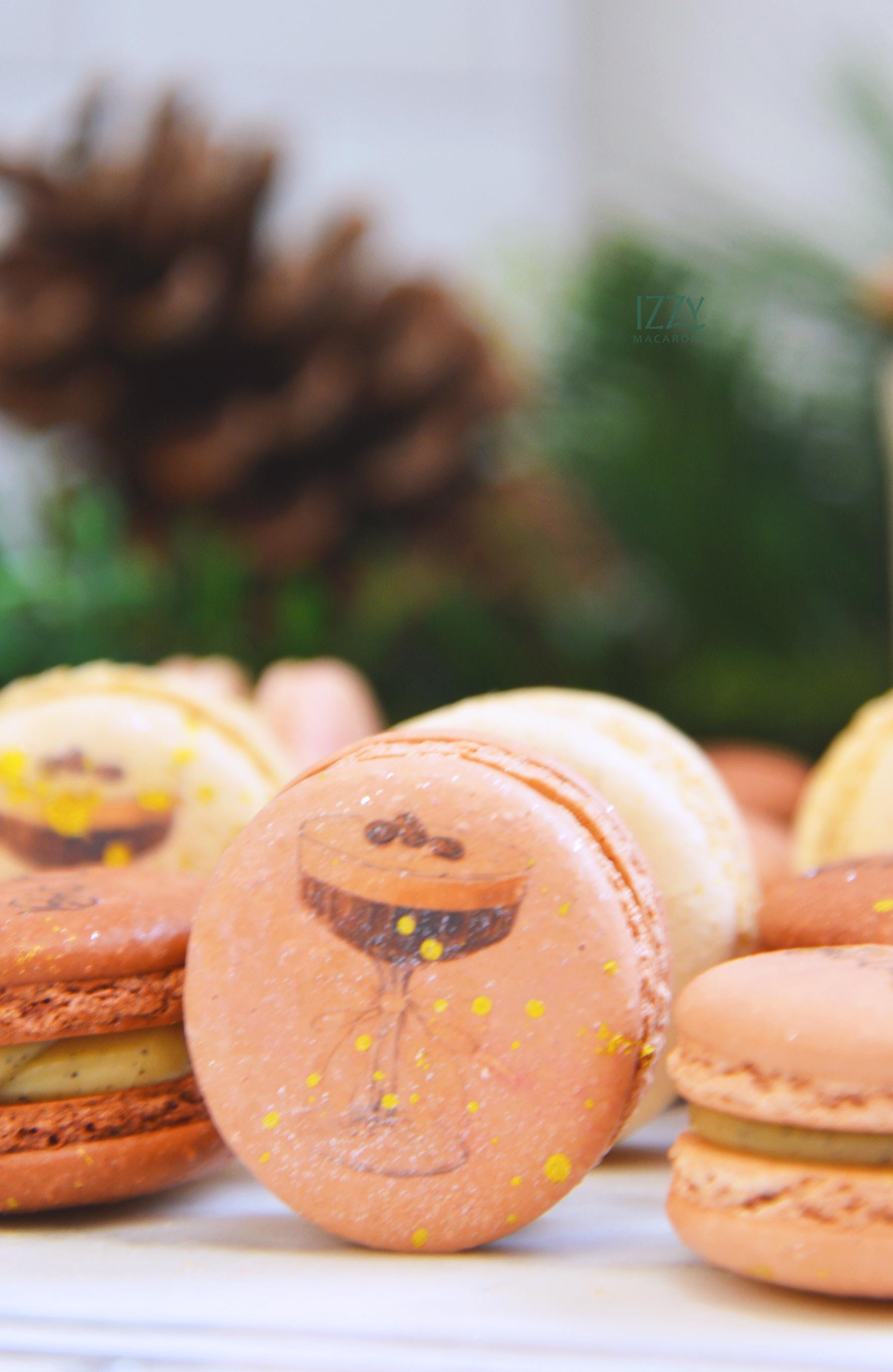 Tini Bit Older Macarons With Name Monogram Logo - French Macarons ...
