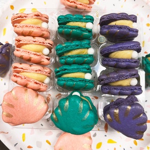 Seashell Macarons 15 or 30 - Choose Your Flavors - Edible Macaroons ...
