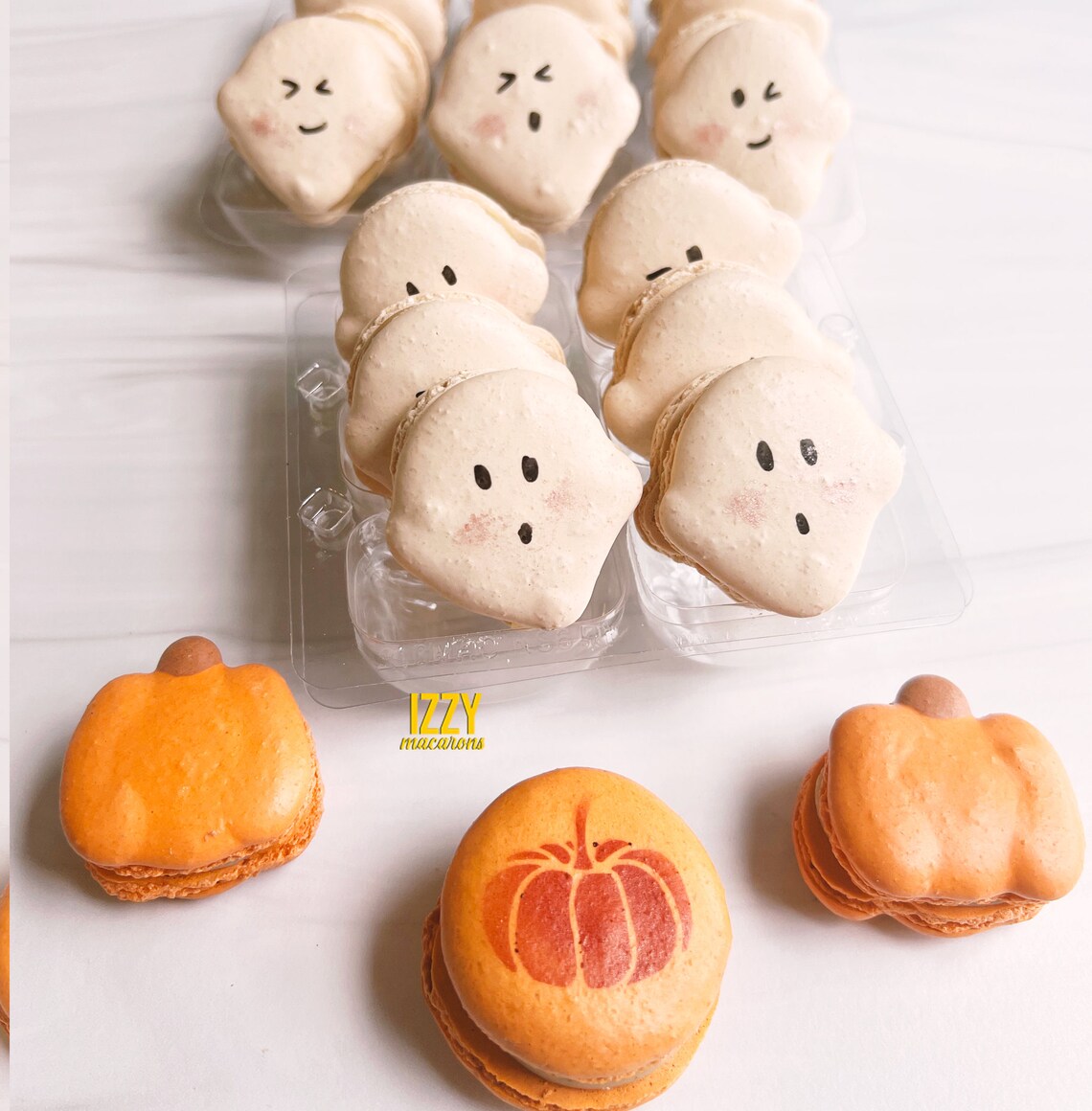Ghost French Macarons - 6/12/24 - Flavor Pre Selected - Ghost Halloween ...