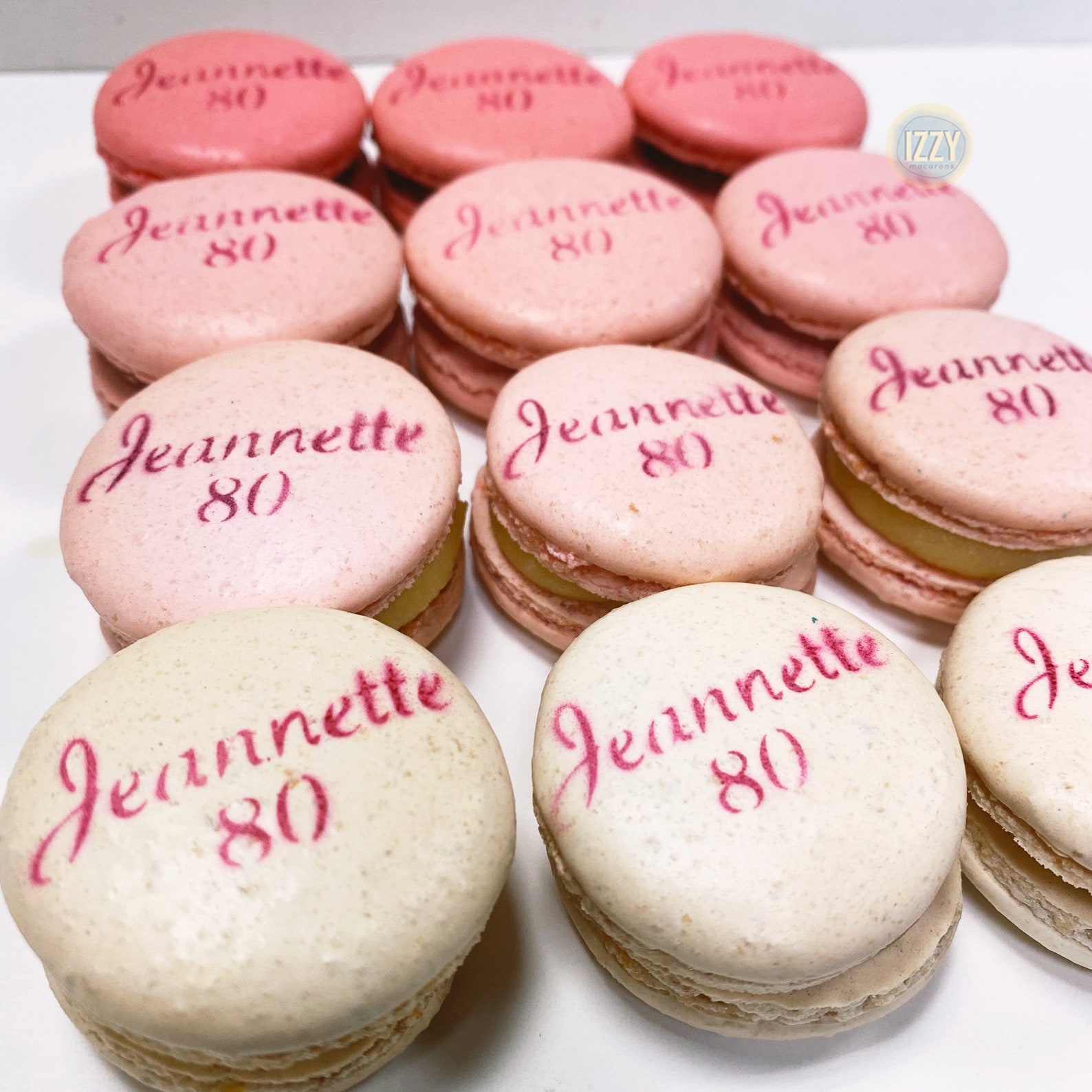 Pink French Macarons Ombre White to Pink Fading Macarons - Etsy