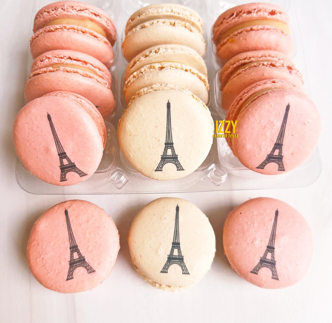 Macarons With Eiffel Tower - French Macarons - 6.12 or 24 - Choose ...