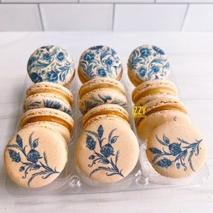 Blue Flower Macarons - Blue Summer Spring Flower/ Wedding Flower ...