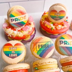 Pride Rainbow Macarons - 6/12/24 - Choose Your Flavors - LGBTQ Pride ...