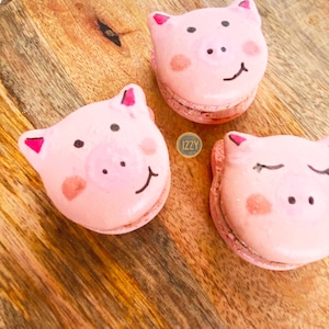 Farm Animals French Macarons 12 or 24 - Choose Your Designs - Pig ...