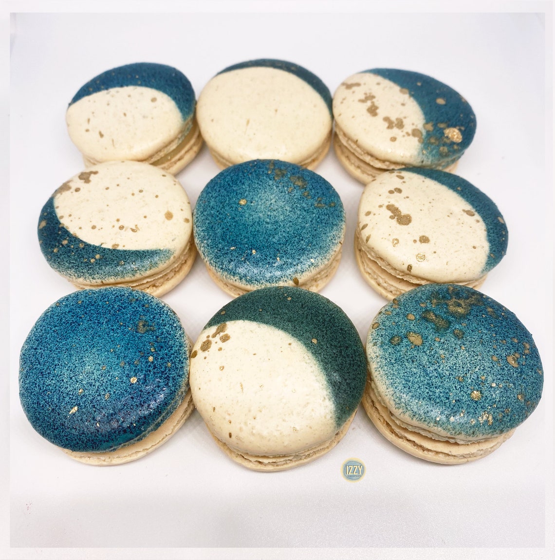 Moon Phases French Macarons 6 12 or 24 Choose Flavors | Etsy