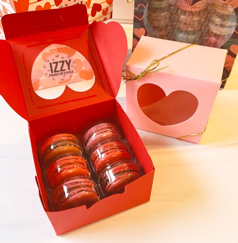 6 French Macaron Box Choose Your Flavor in Notes or Assorted - Etsy