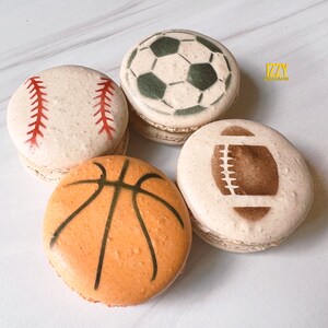 Sport French Macarons 6, 12 or 24 - Choose Your Flavors - Edible ...