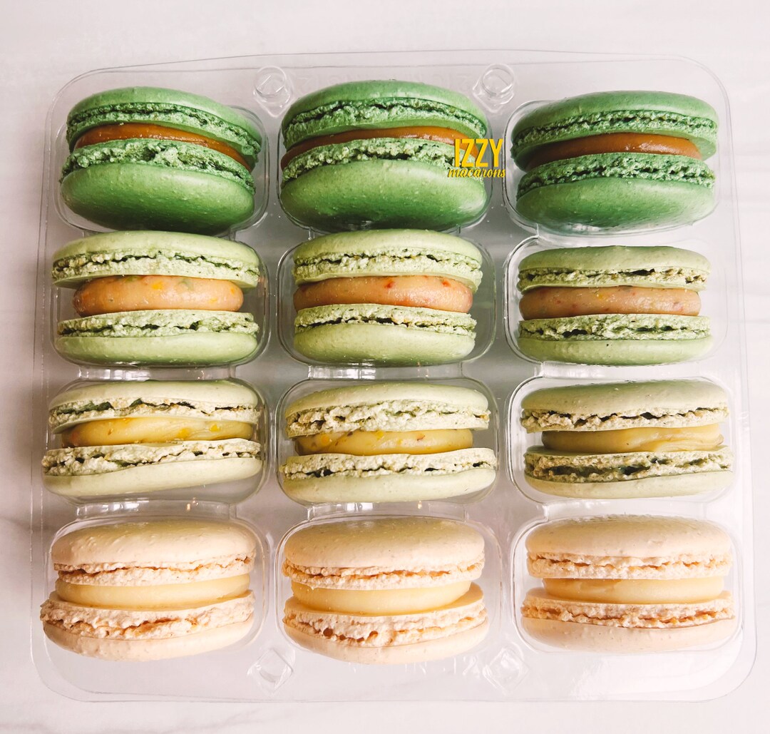 Sage Green French Macarons Ombre - White to Sage Green Fading Macarons ...