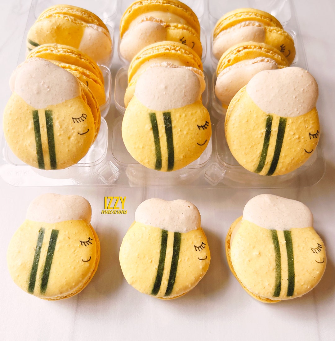 Bees Macarons 12 or 24 - Choose Your Flavors - Edible Macaroons ...