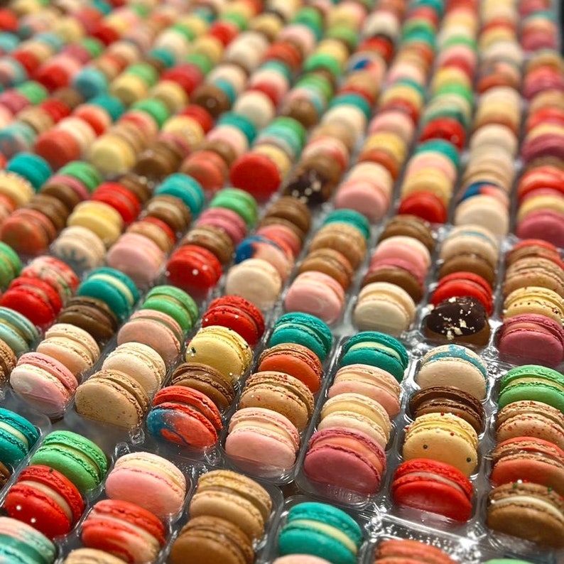 12 French Macaron Box Assorted/choose Your Flavor in Notes - Etsy