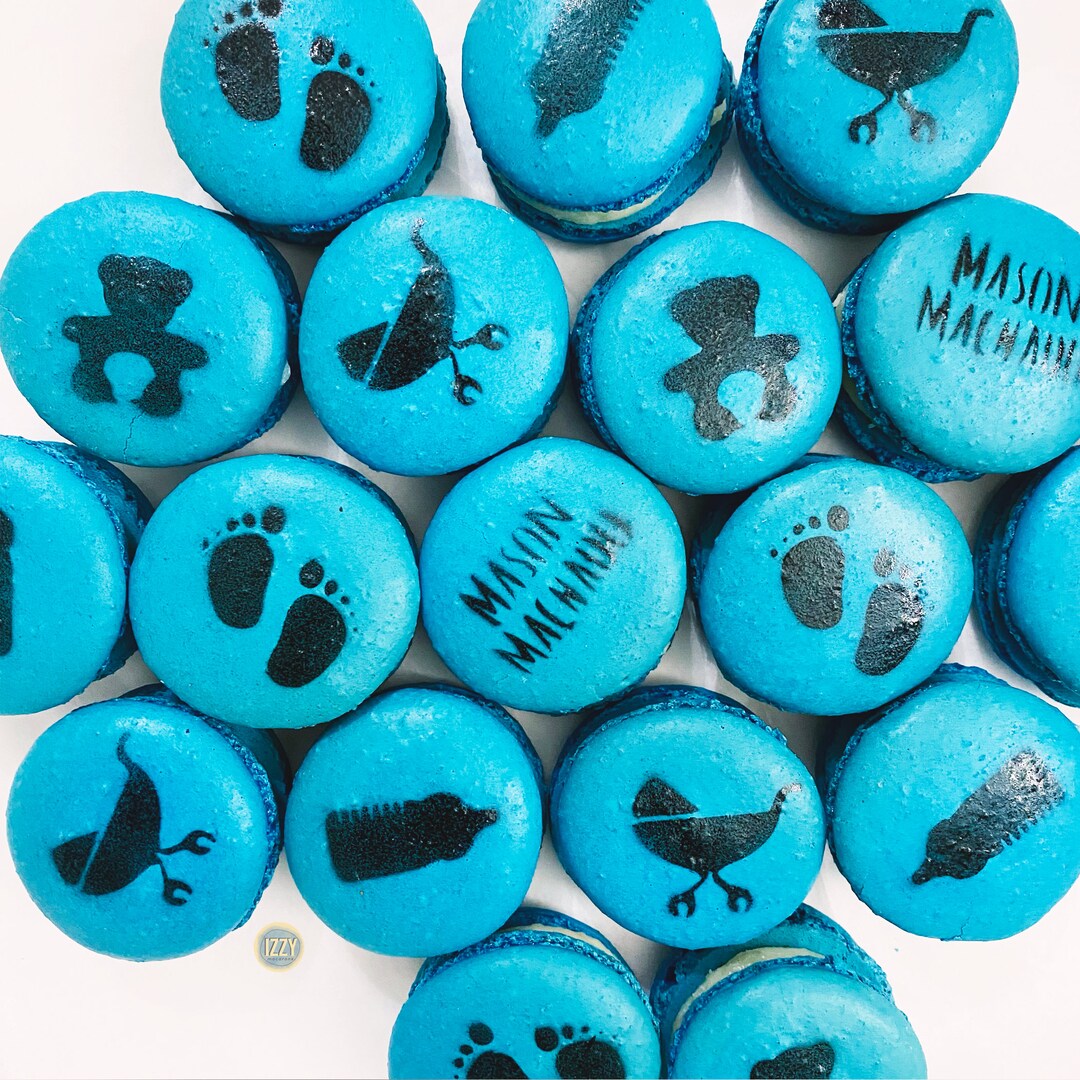 Baby Shower French Macarons - 6,12 or 24 - Choose Flavors Macaroons ...