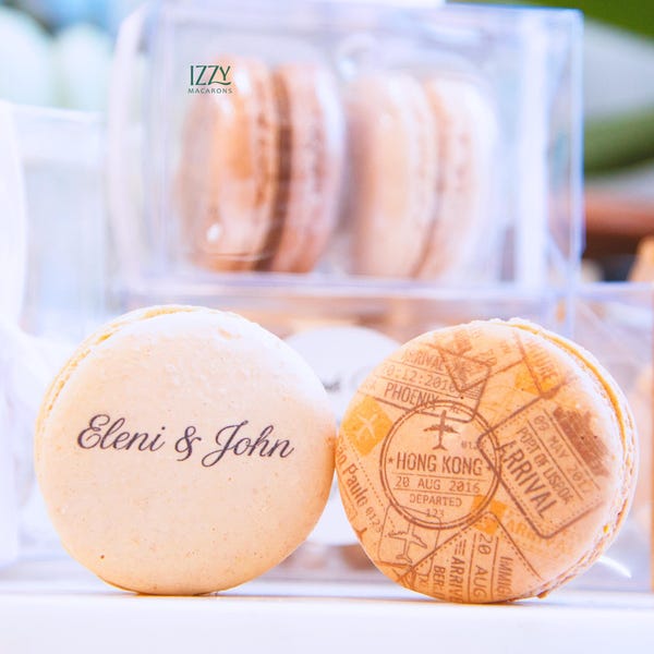 Custom Macaron Box Favor - Etsy