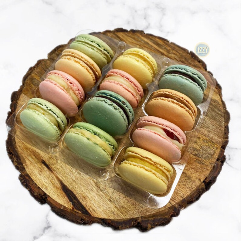 12 Macaron Box Assorted Flavors Gifts French Macaroons - Etsy