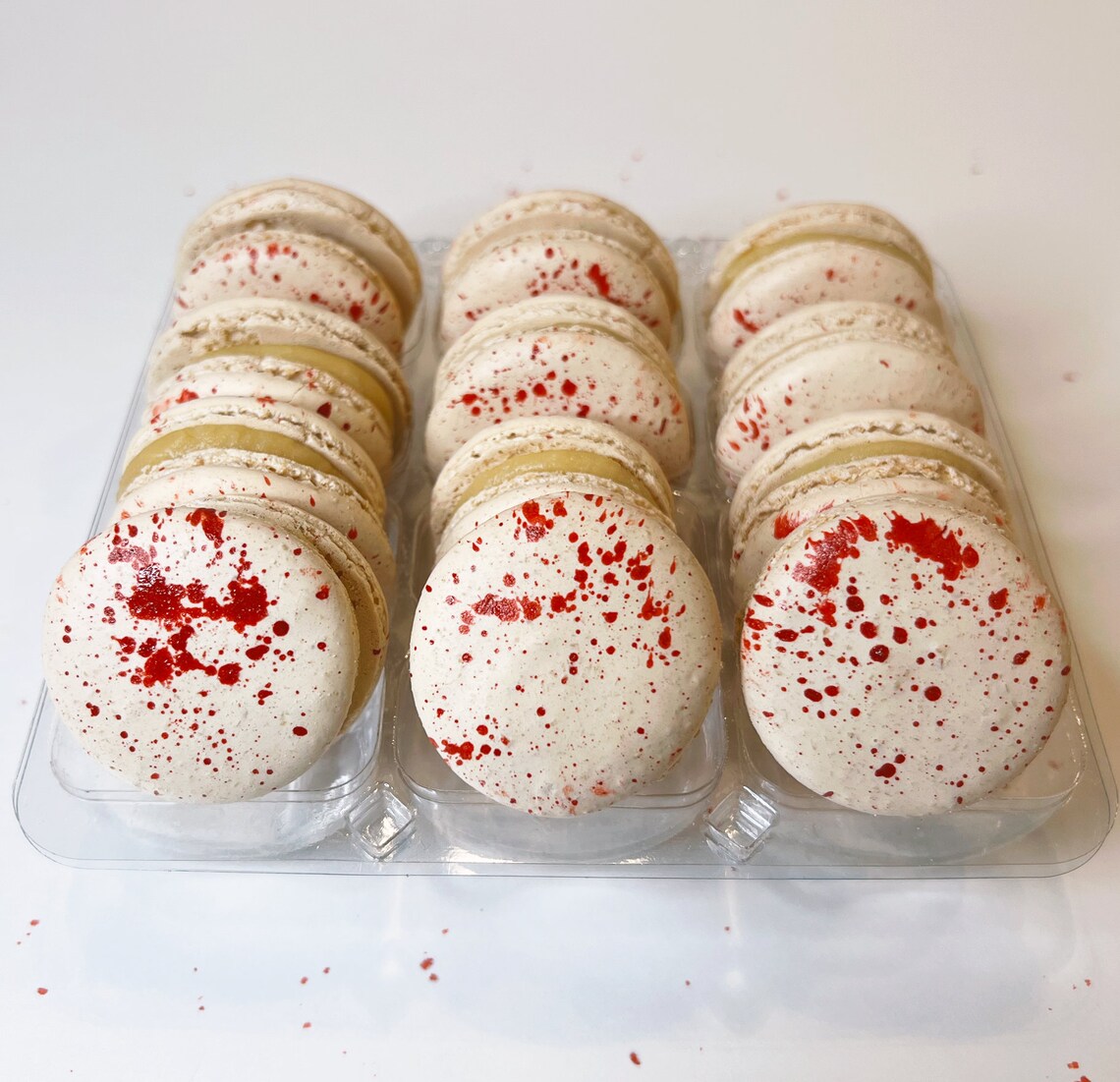 Blood Splatter Halloween French Macarons - 6/12/24 - Choose Your Flavor ...