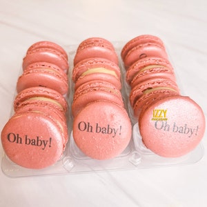 Oh Baby Macarons - Baby Shower Macarons - Add Name -personalize ...
